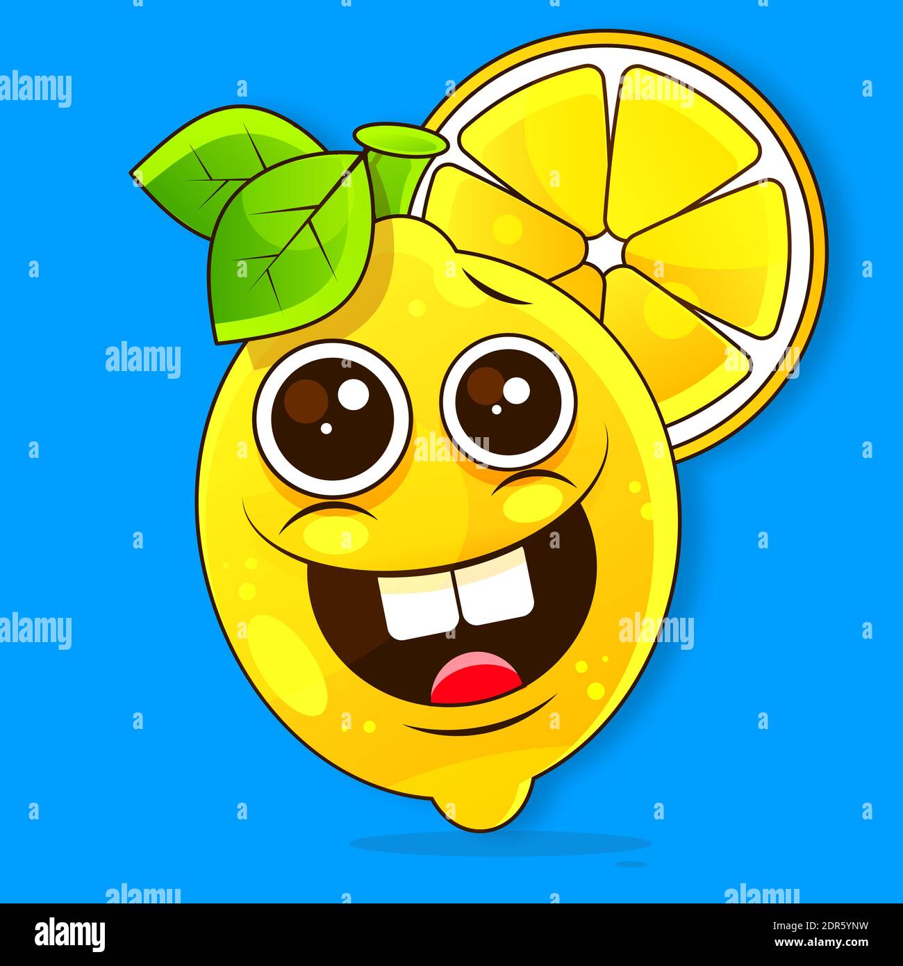 Lemon Cartoon Character Isolated on White Background Stock Vector Image ...