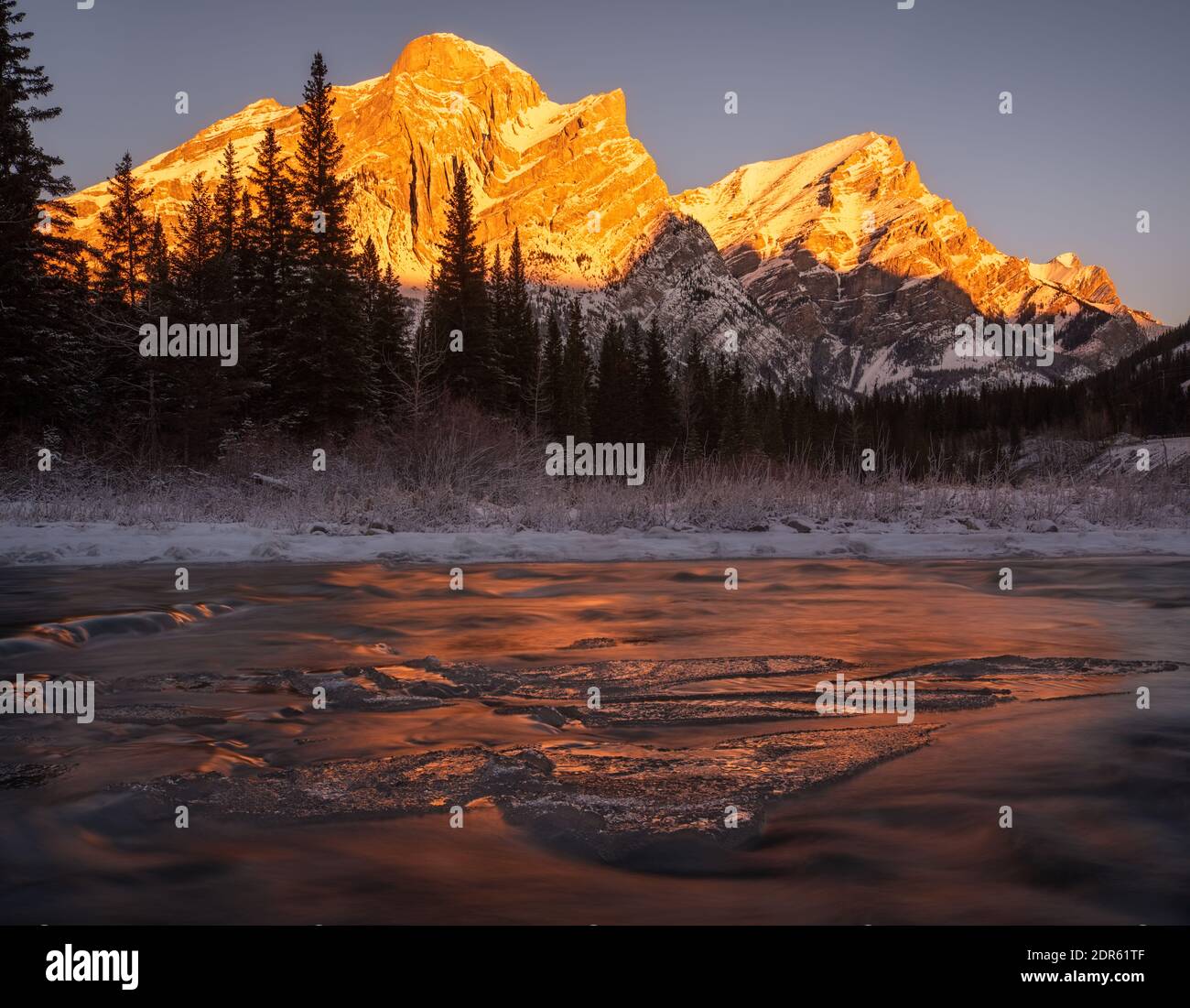 Mt Kidd Sunrise-Mount Kidd, Kananaskis, Alberta, Canada Stock Photo - Alamy