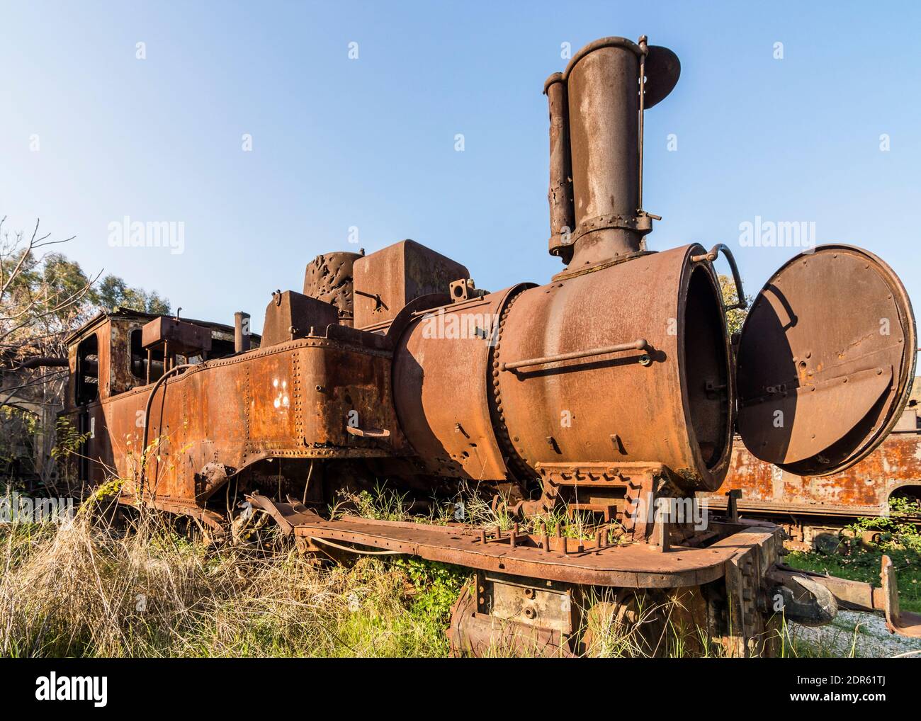 Old rusty train in the old abandoned Beirut train station in Mar ...