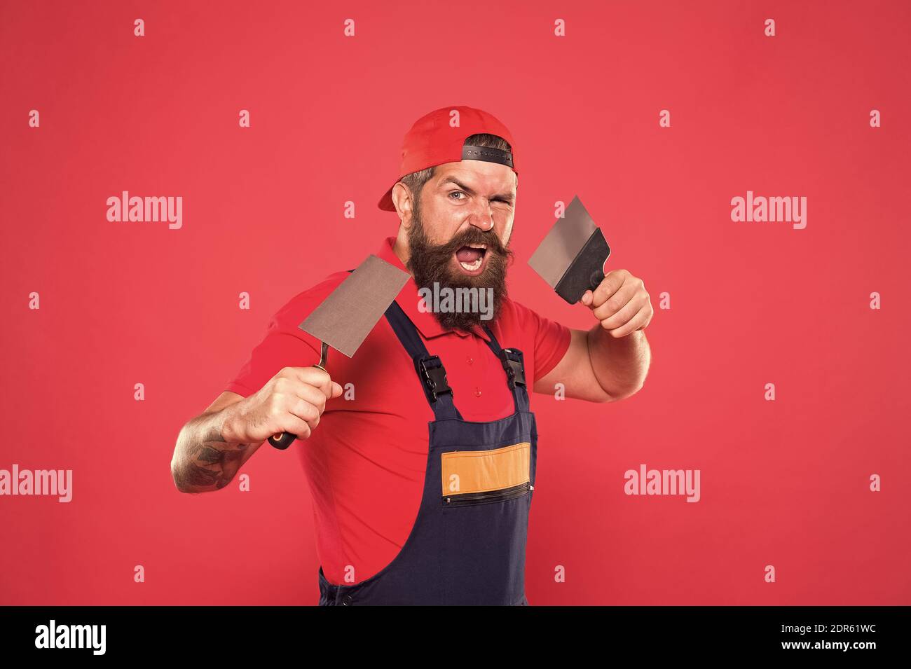 Professional plasterer. Skillful plasterer. Successful renovation ...