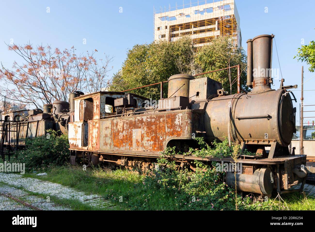 Old rusty train in the old abandoned Beirut train station in Mar ...