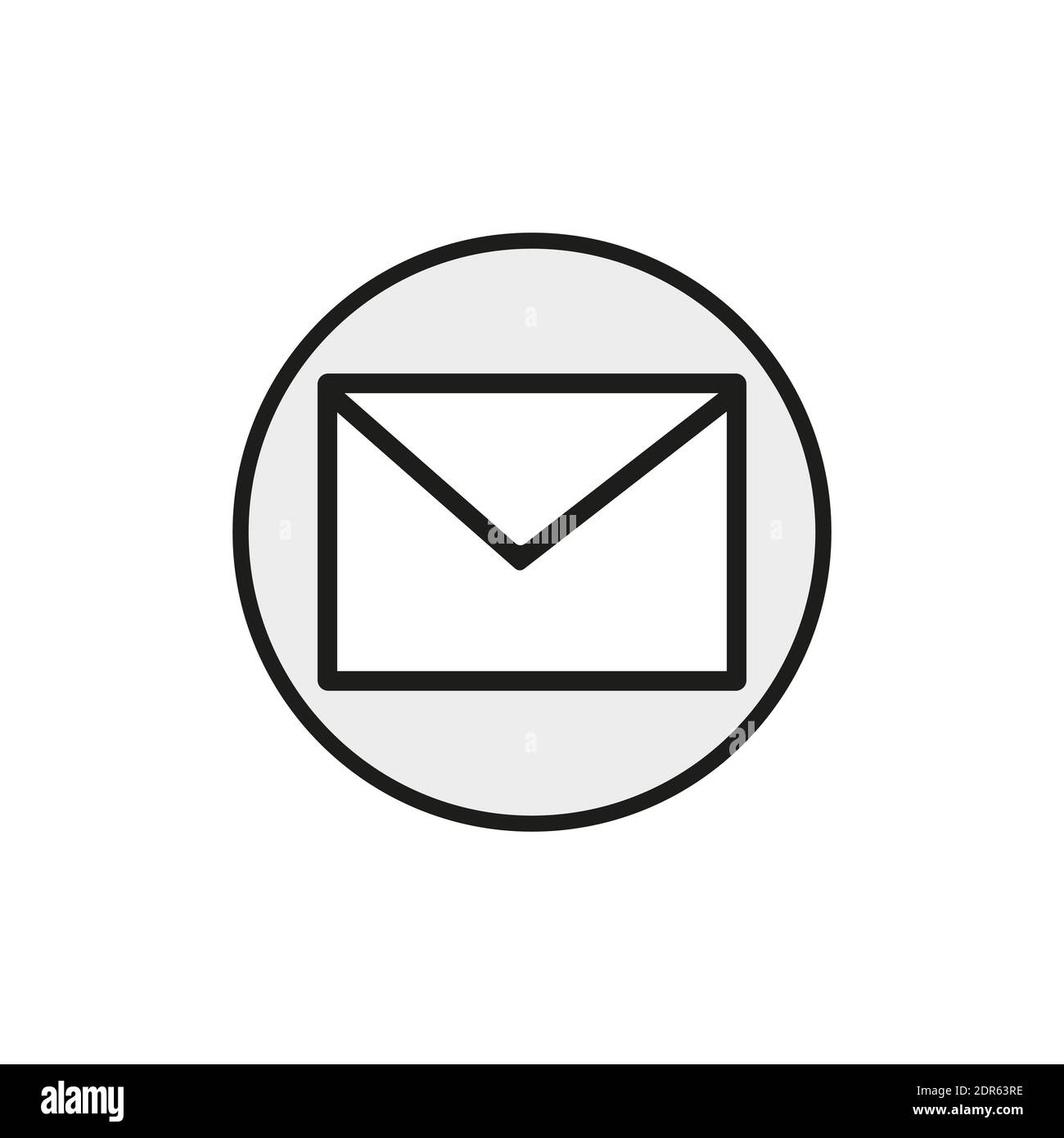 Vector style illustration of classic shape envelope isolated on white ...