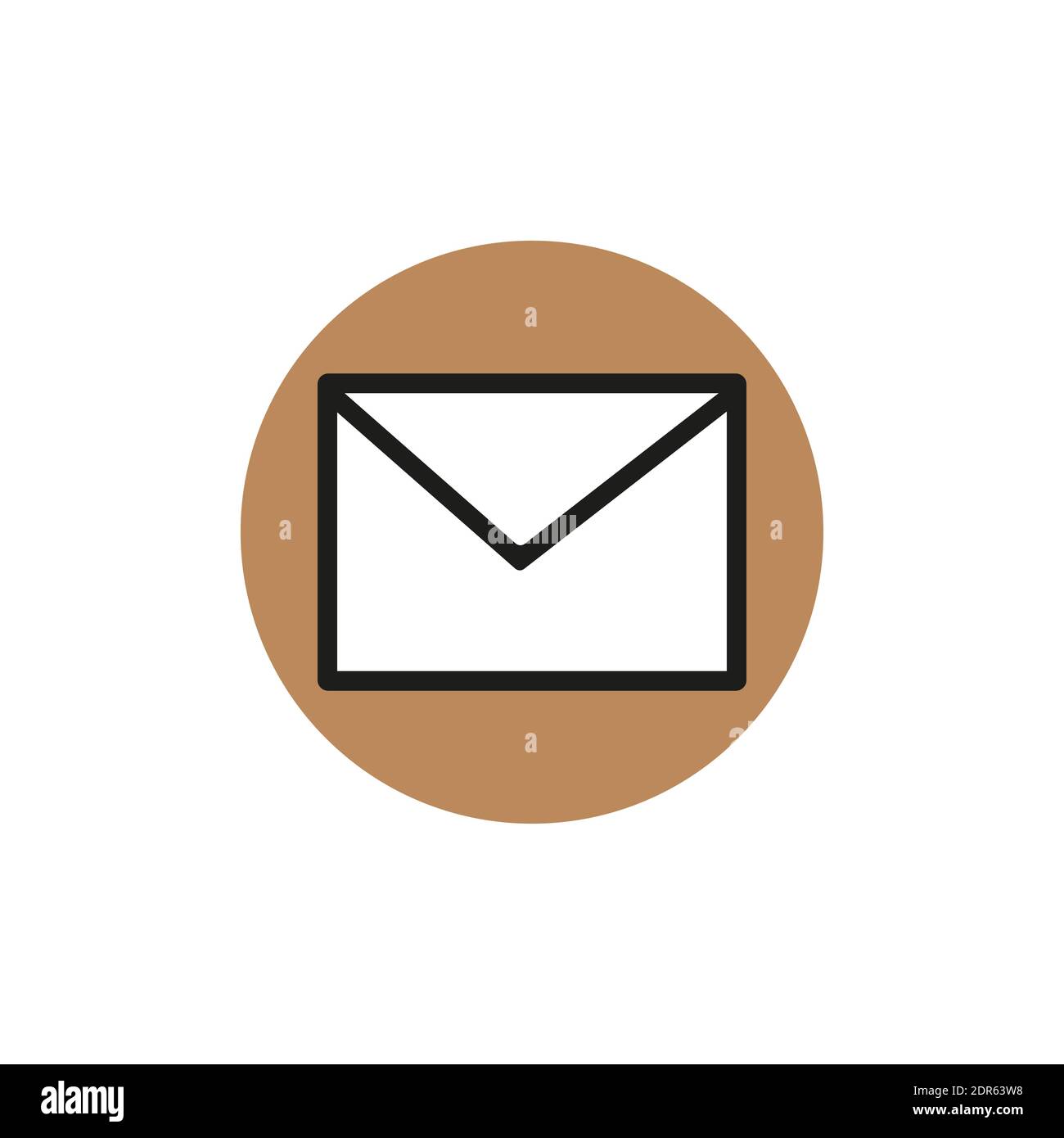 Vector style illustration of classic shape envelope isolated on white ...