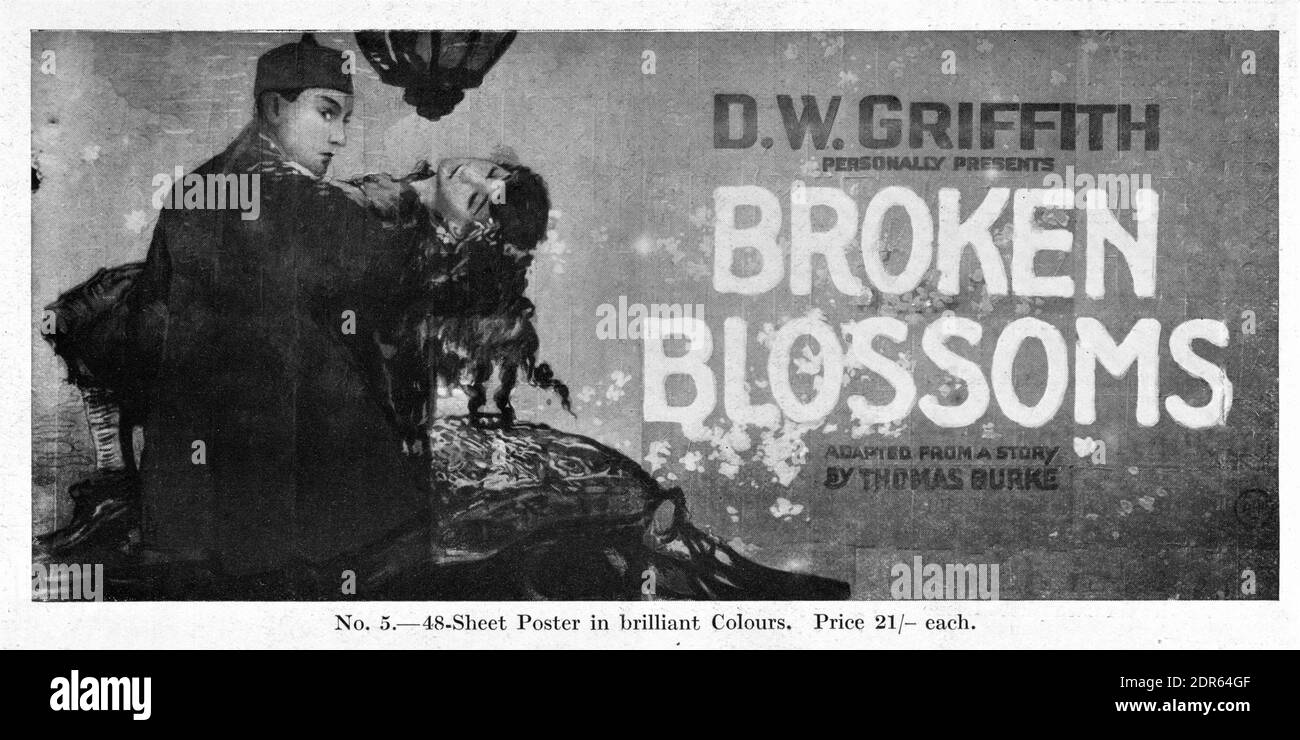 RICHARD BARTHELMESS and LILLIAN GISH in BROKEN BLOSSOMS 1919 director D ...