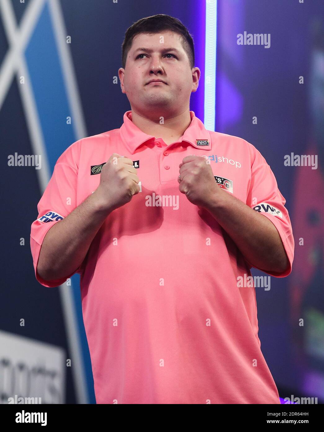Keegan Brown celebrates during day six of the William Hill World Darts ...