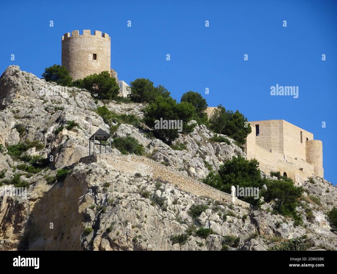 Castle on the hill. This hilltop walled castle is from the 11th century ...