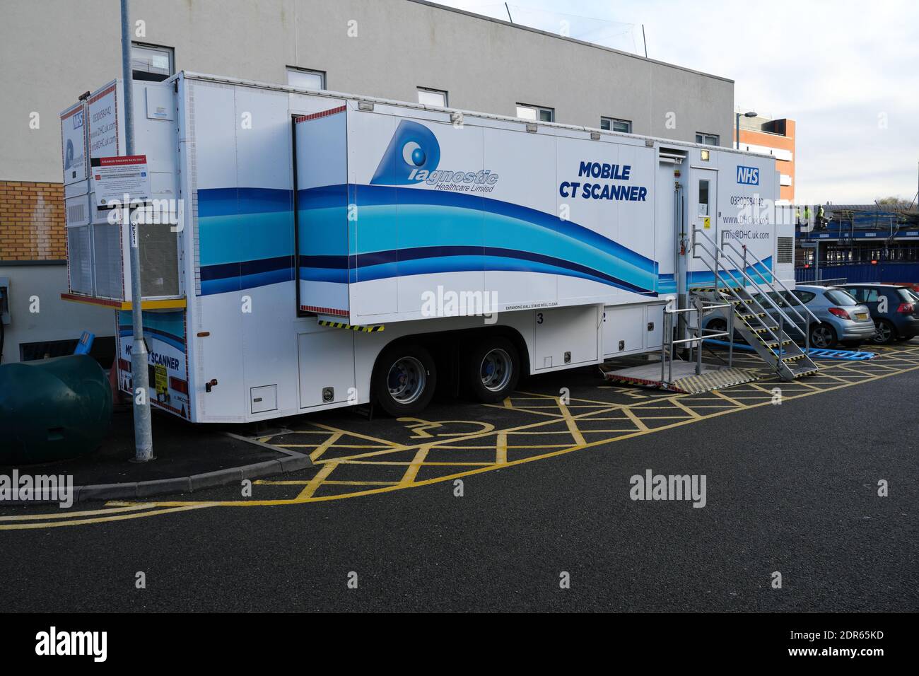 Mobile CT Scanner Outside The Queen Elizabeth Hospital In Edgbaston ...