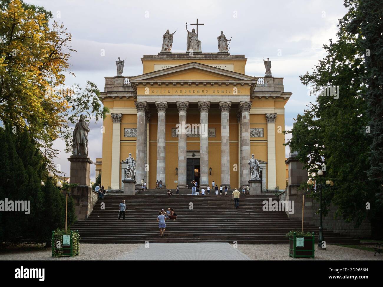 EGER, HUNGARY - AUGUST 19, 2007: People on the steps of the stairs of ...