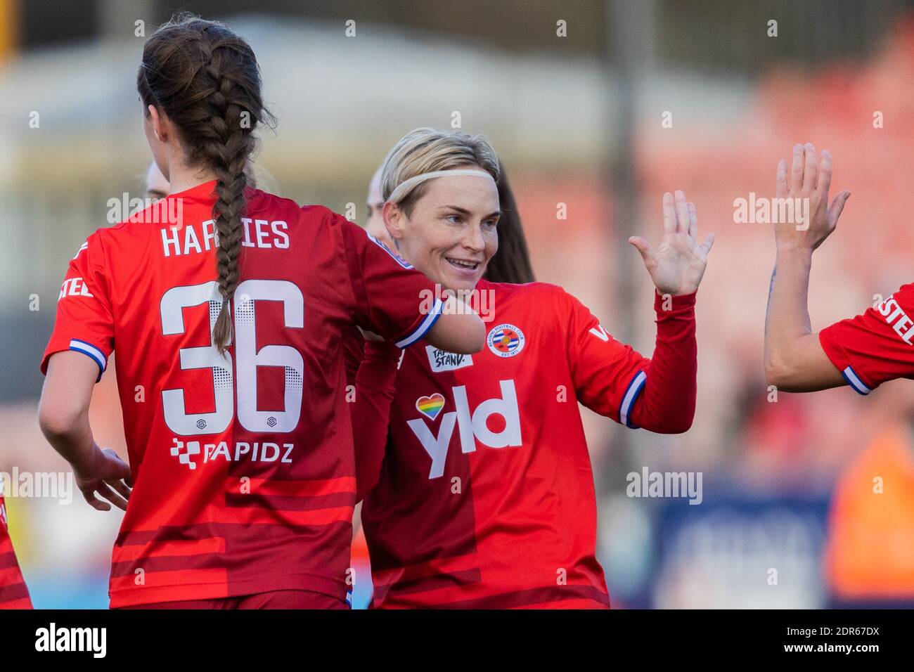 Jess Fishlock #8 of Reading celebrates her goal 0-1 Stock Photo - Alamy