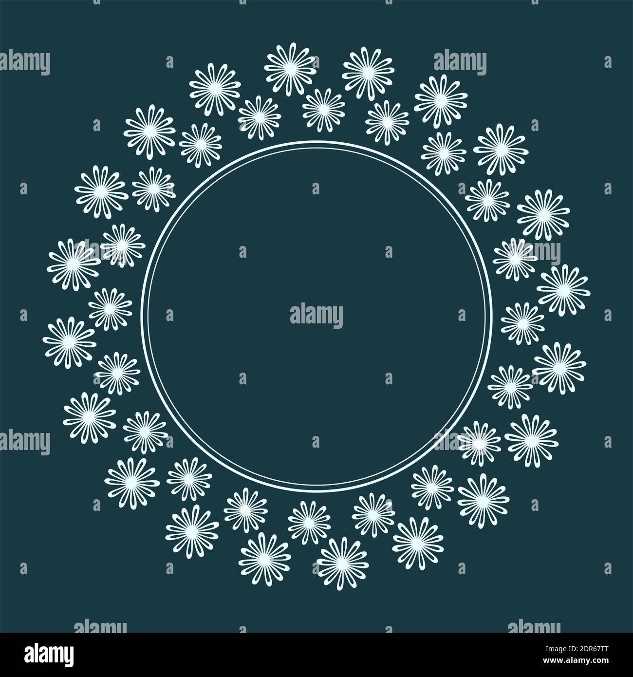 Natural vector frame. White leaves on green background template Stock ...