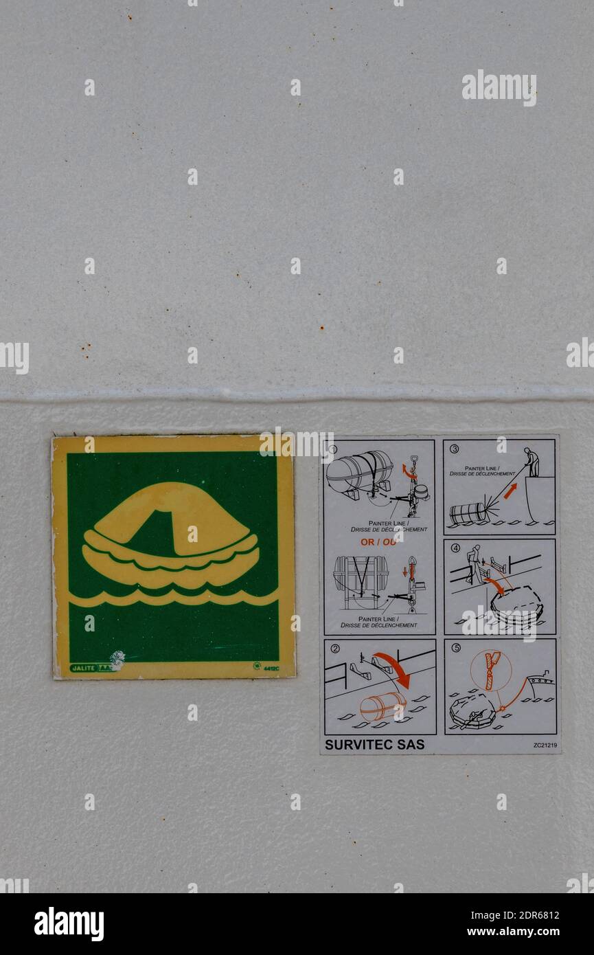 Ship Ferry Safety Instructions High Resolution Stock Photography and ...