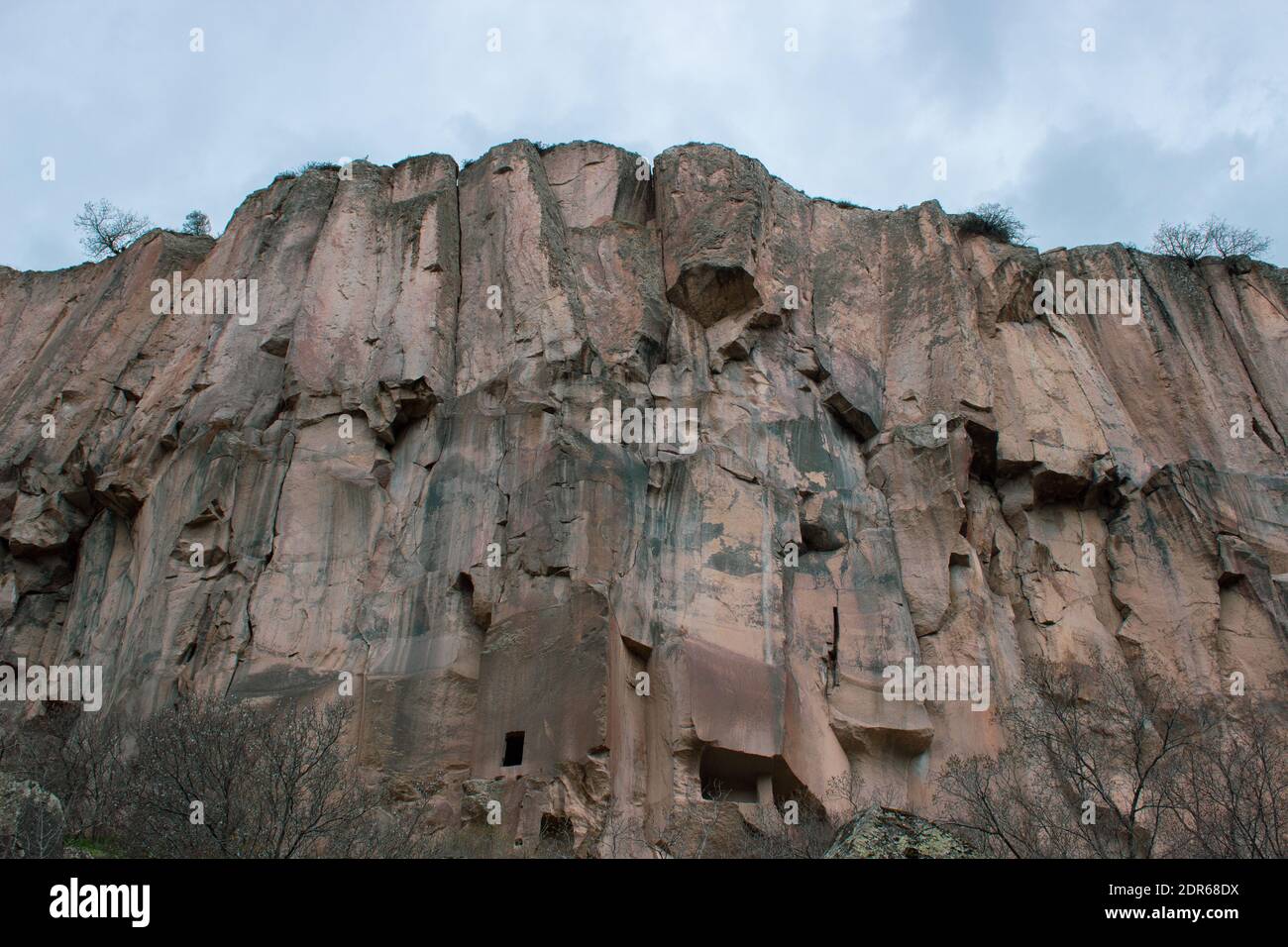 Cappadocia Turkey. Cave houses built into the soft volcanic rock of ...