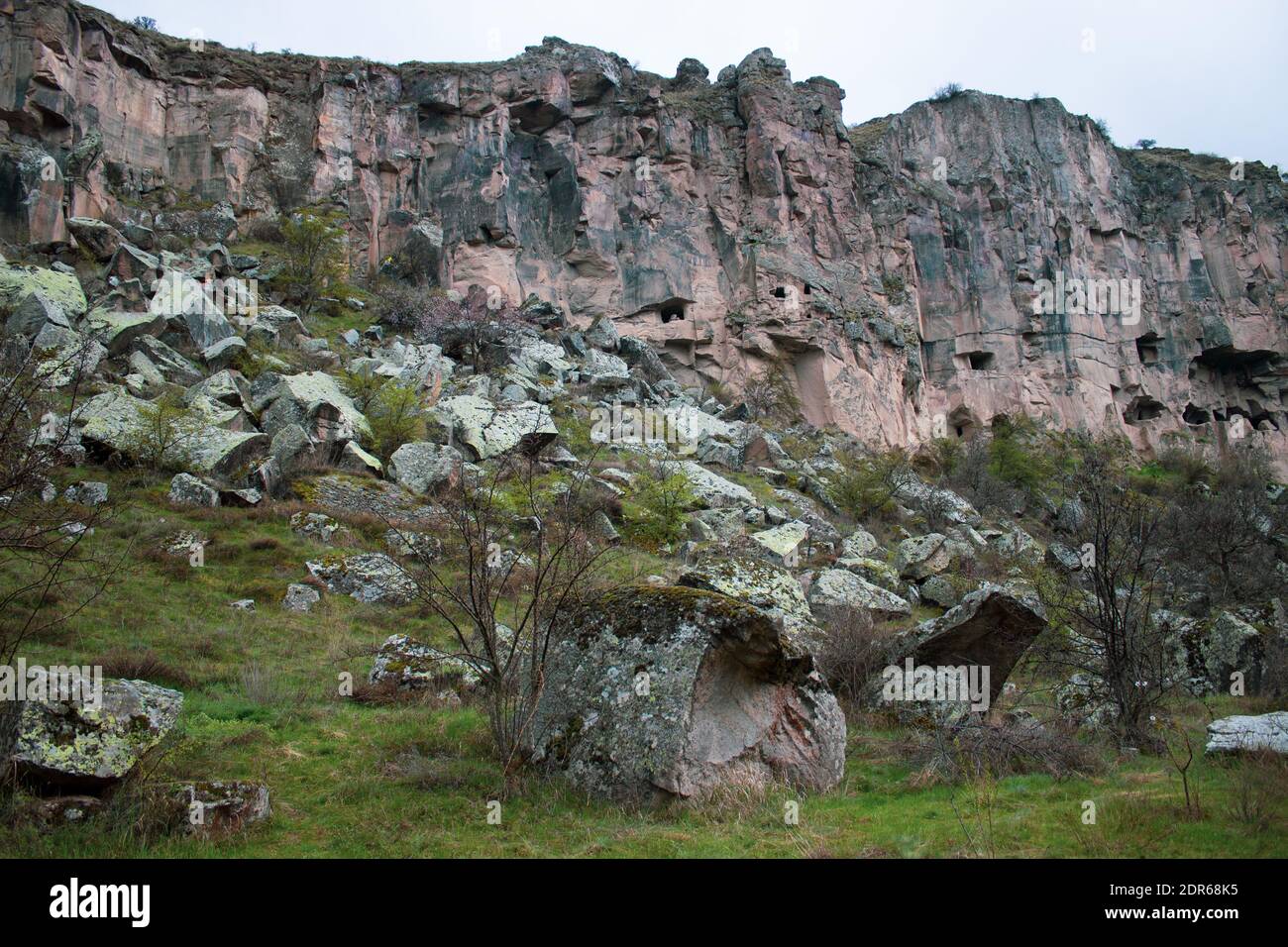 Cappadocia Turkey. Cave houses built into the soft volcanic rock of ...