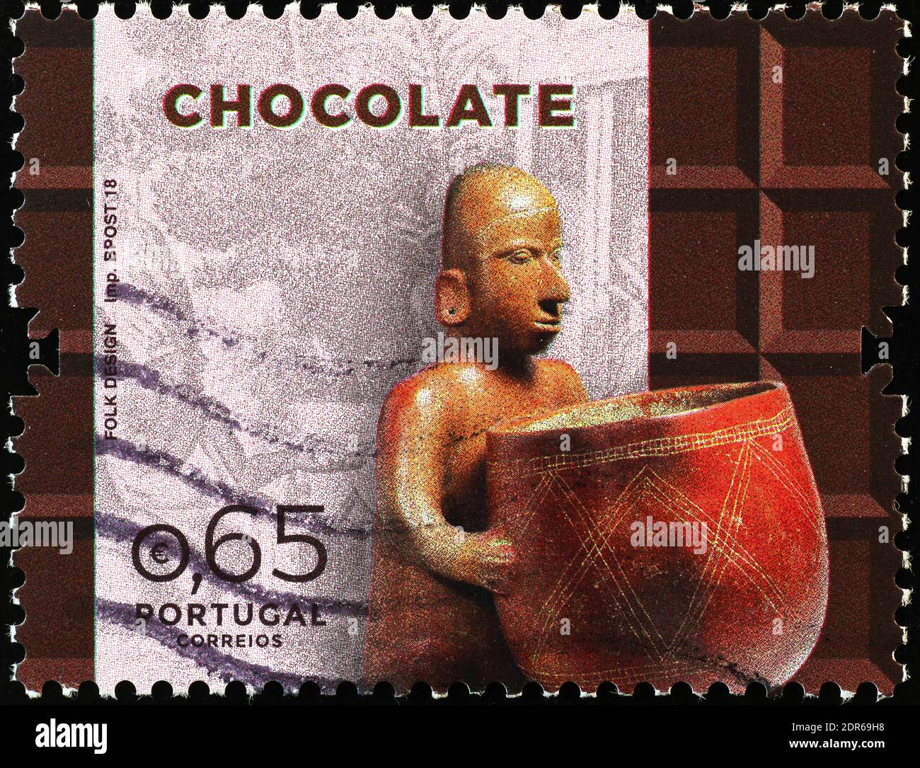 Chocolate celebrated on portuguese postage stamp Stock Photo - Alamy