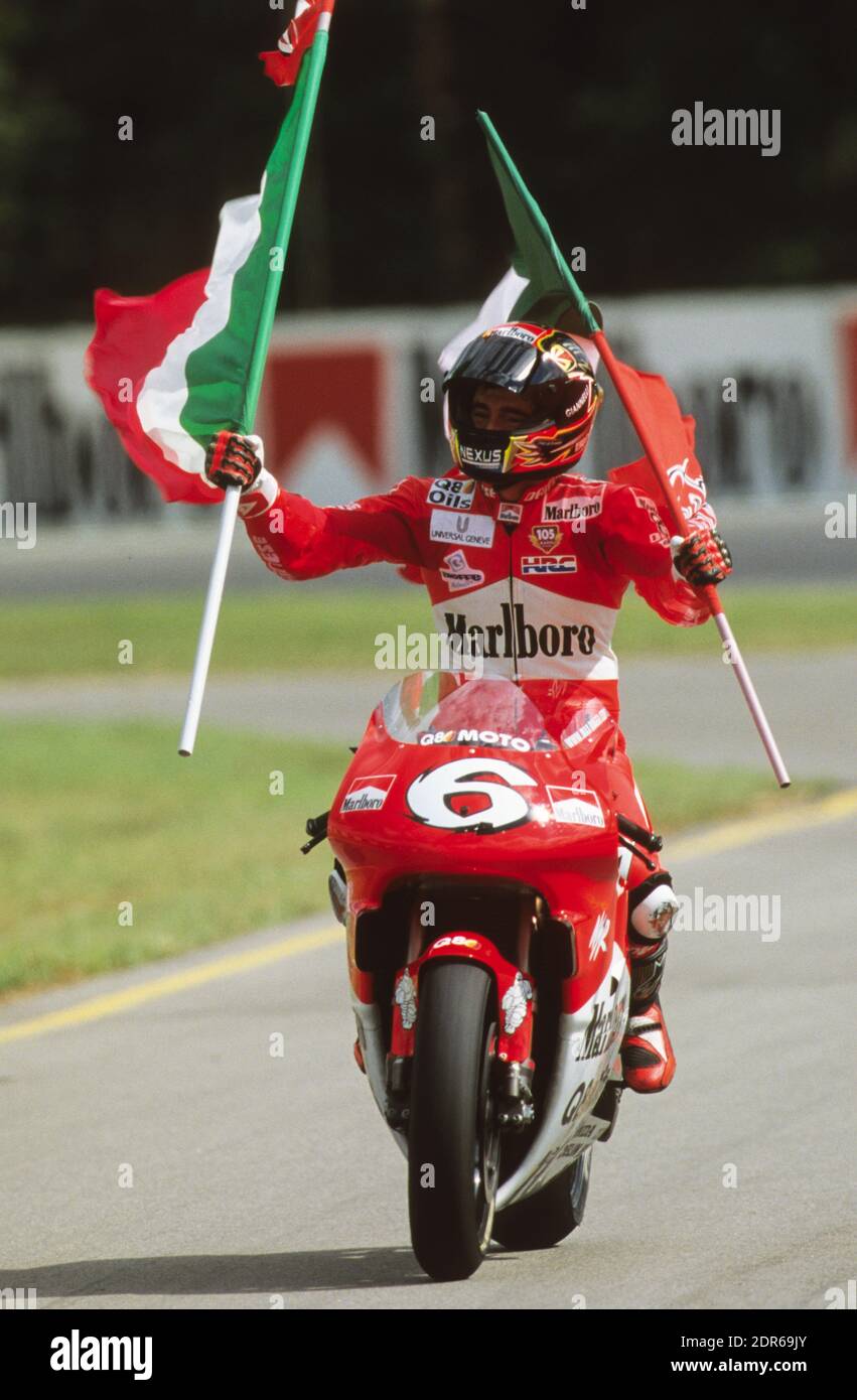 Max Biaggi (ITA), Honda 500, Czech Republic moto GP 1998, Brno Stock ...