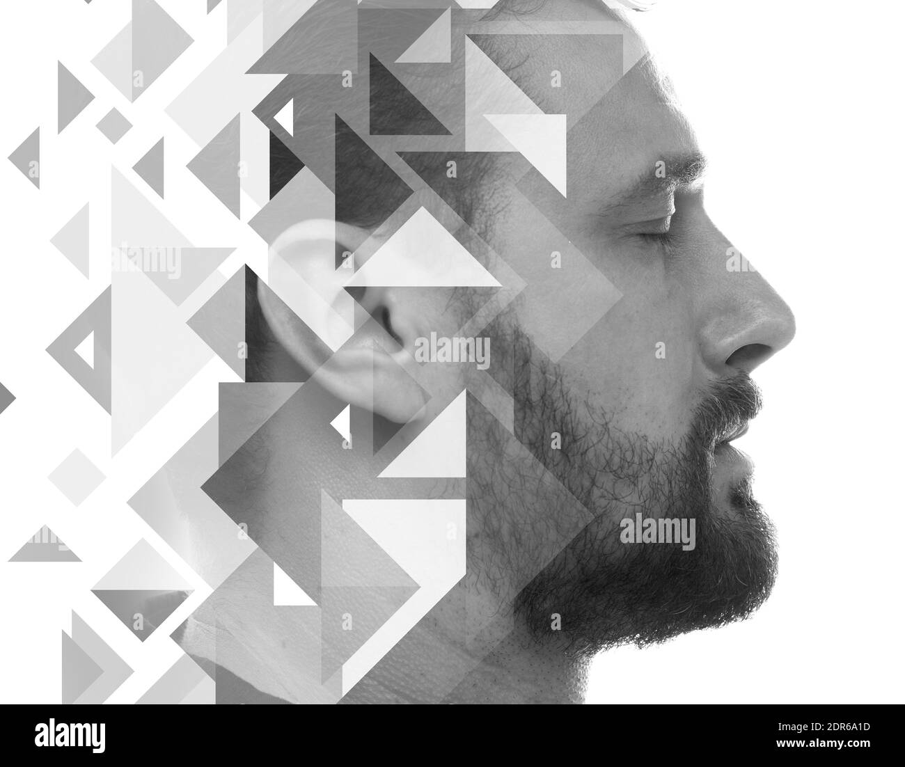 A graphic portrait of a man Stock Photo - Alamy