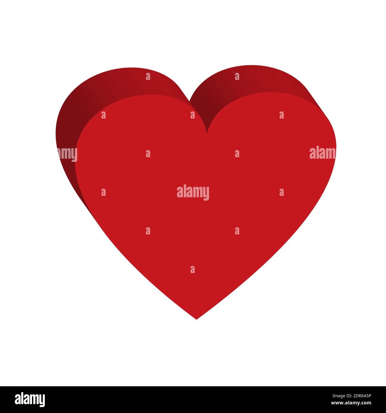 3 d red heart drawing for an emblem or logo Stock Vector Image & Art ...
