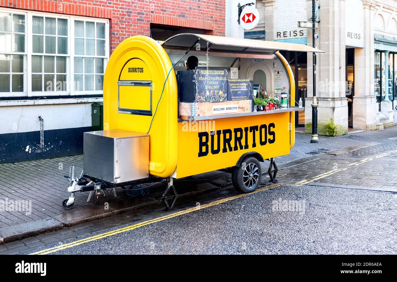 Burritos Market Stall, Charter Market St. Albans Hertfordshire UK Stock ...