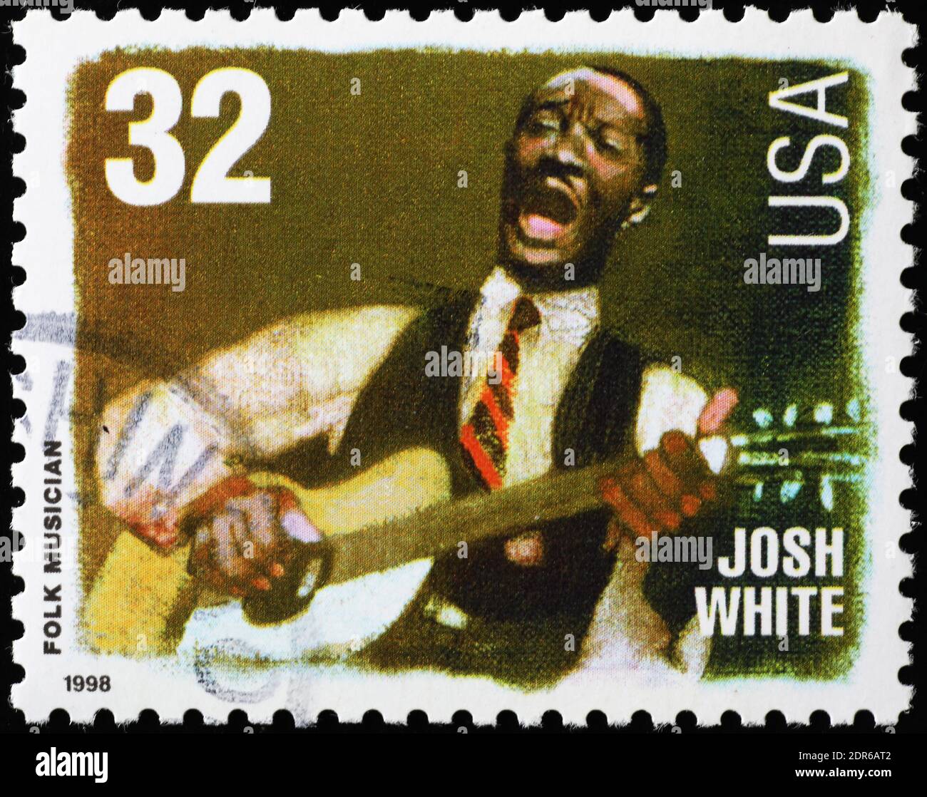 Josh White portrait on american postage stamp Stock Photo - Alamy