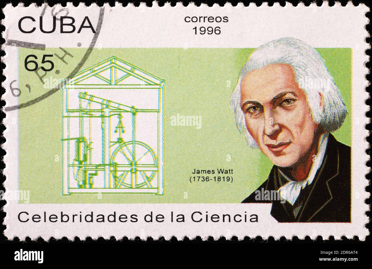 James Watt on cuban postage stamp Stock Photo - Alamy