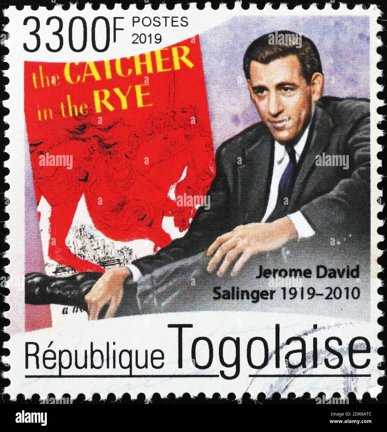 Jerome David Salinger portrait on postage stamp Stock Photo - Alamy