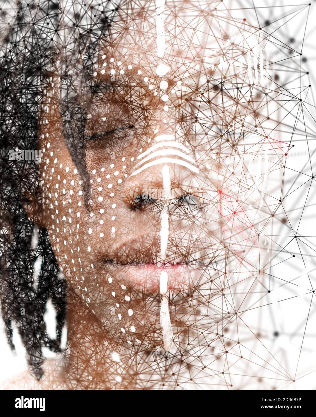 A complex double exposure portrait Stock Photo - Alamy