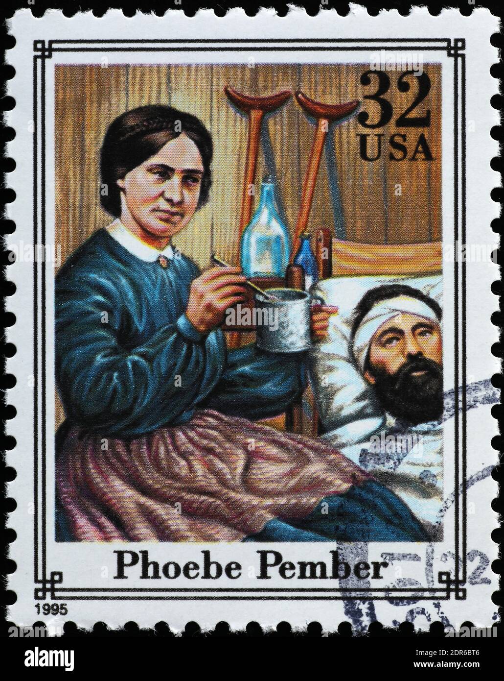 Phoebe Pember on american postage stamp Stock Photo - Alamy