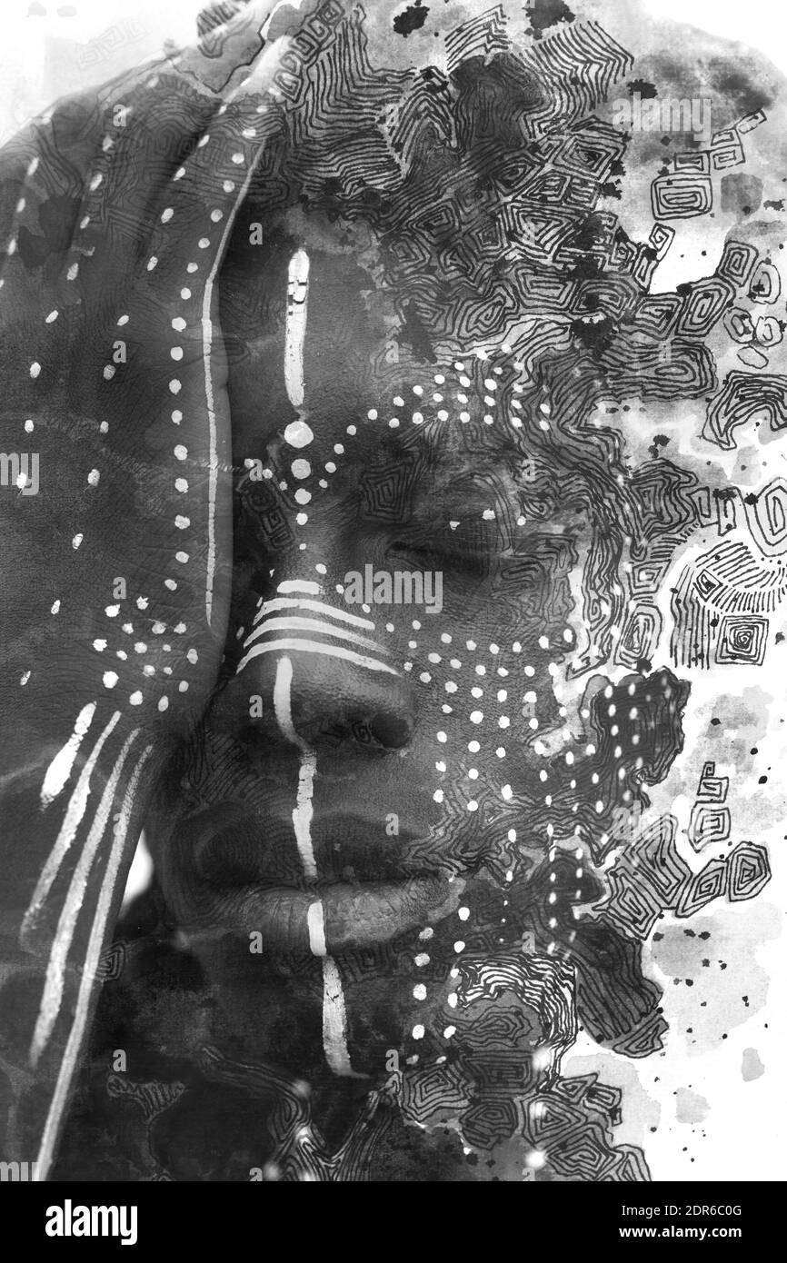 An artistic portrait with visual effects Stock Photo - Alamy