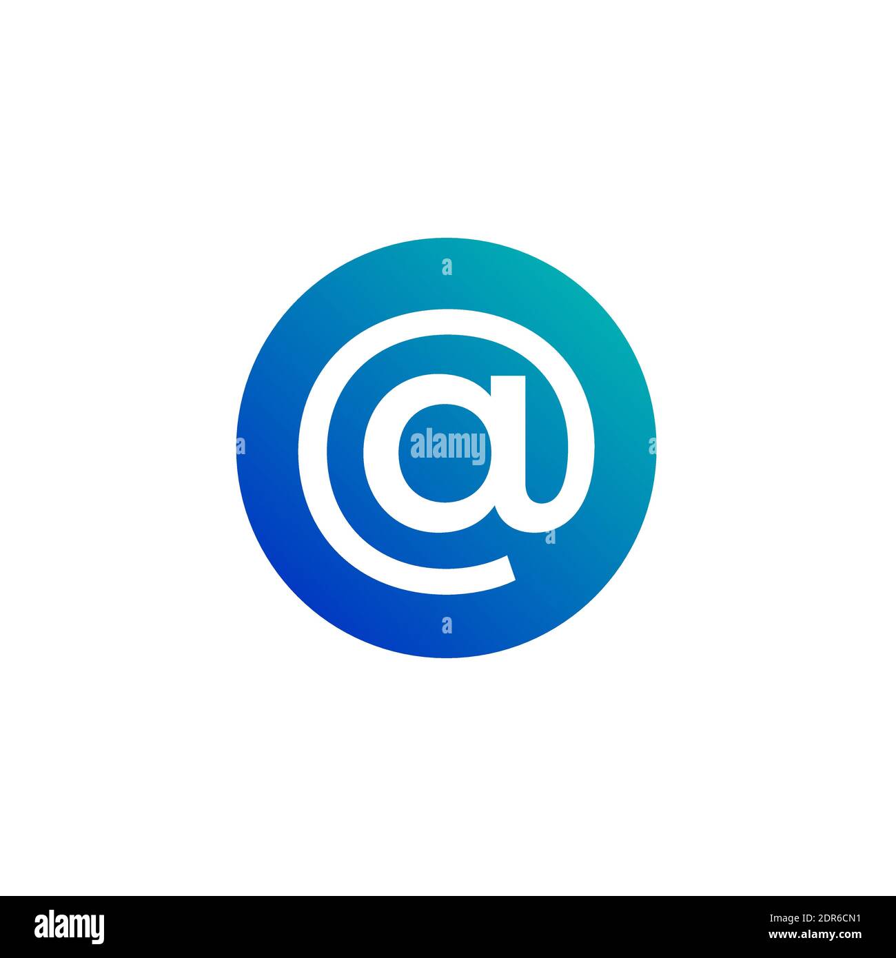 Email symbol, commercial at symbol. Stock vector illustration isolated ...