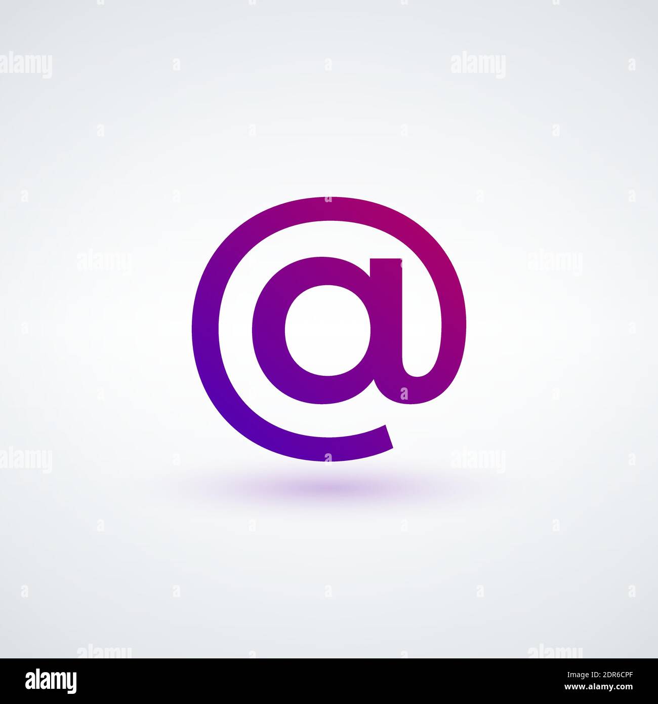 Email symbol, commercial at symbol. Stock vector illustration isolated ...