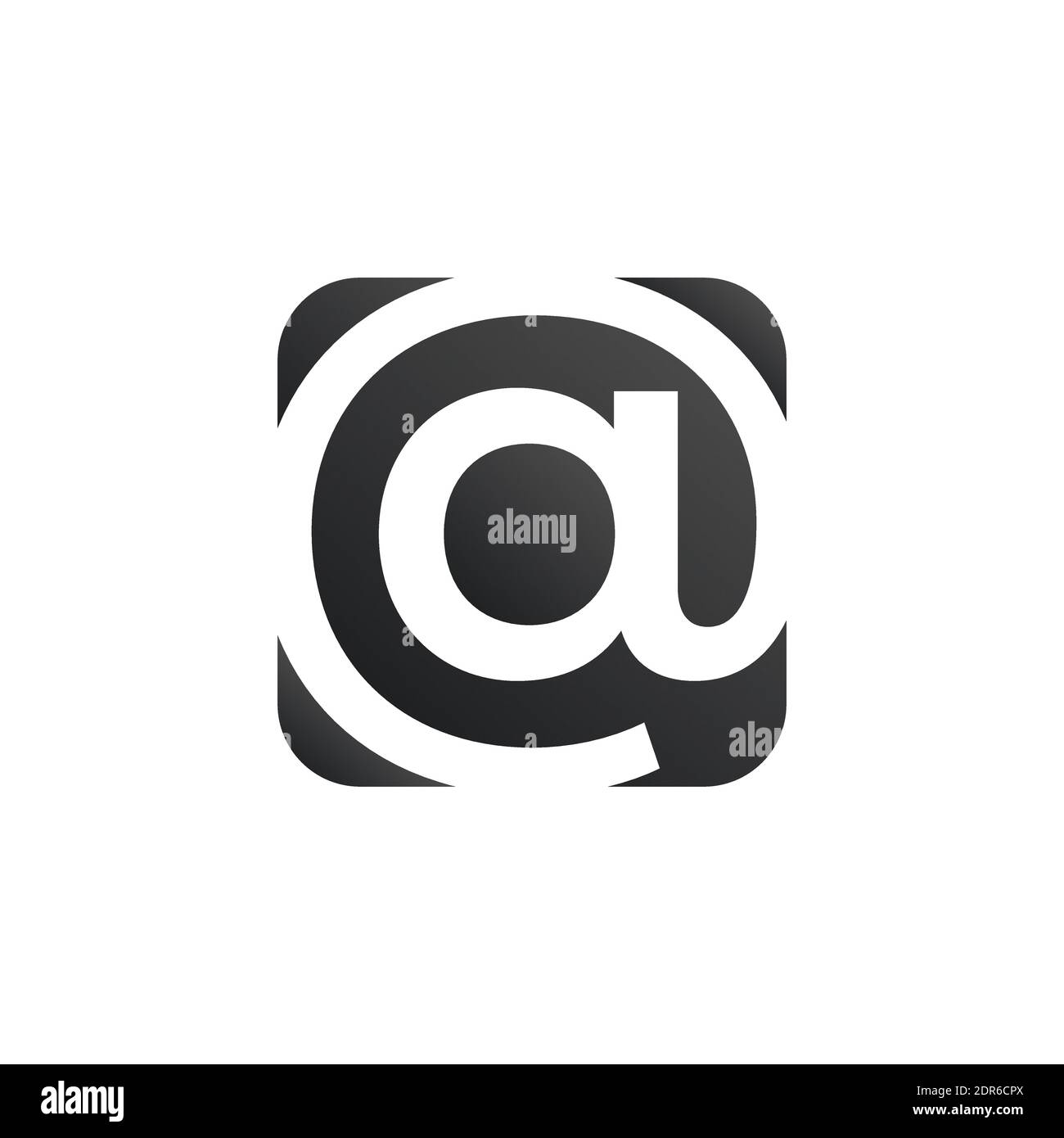 Email symbol, commercial at symbol. Stock vector illustration isolated ...