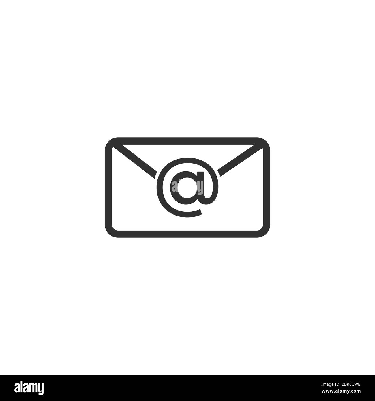 Mail icon vector isolated on white background. Trendy mail icon in flat ...