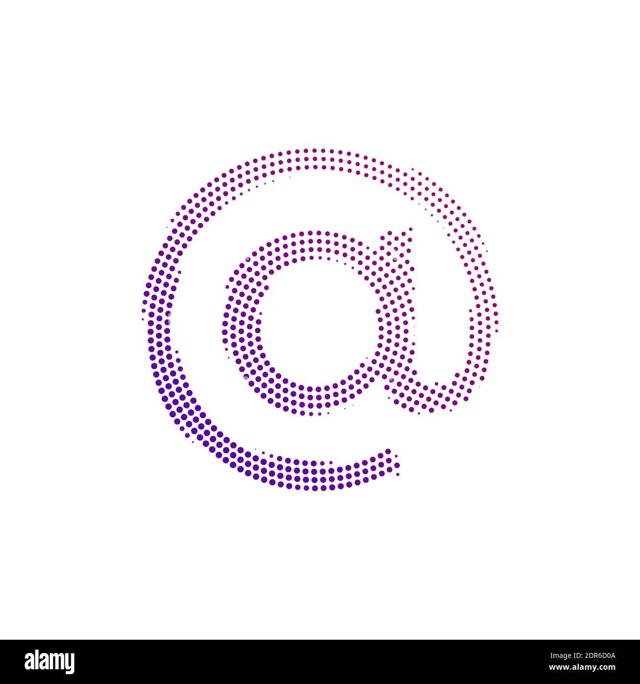 Email Symbol halftone vector icon. Illustration style is dotted iconic ...