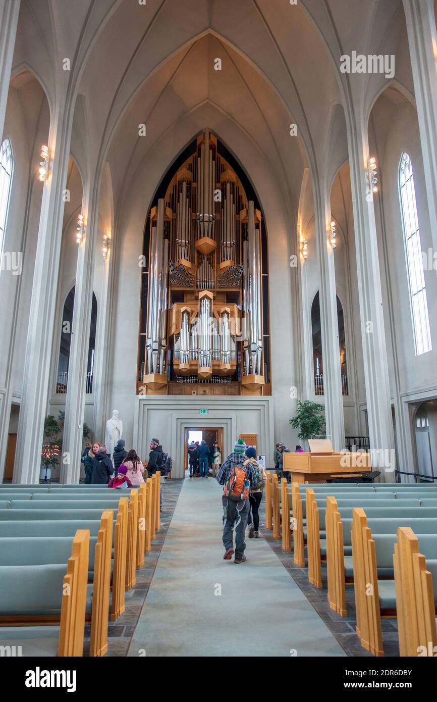 The Pipe Organ Inside The Church of Hallgrimur (Hallgrímskirkja ...