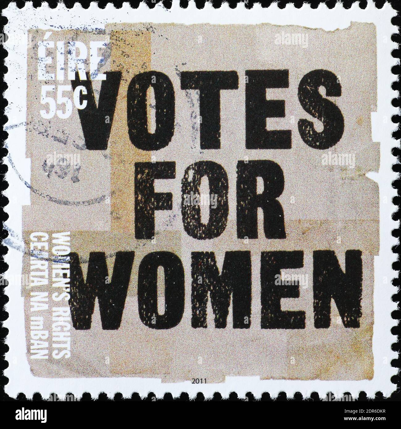 Votes for women sustained on irish postage stamp Stock Photo - Alamy