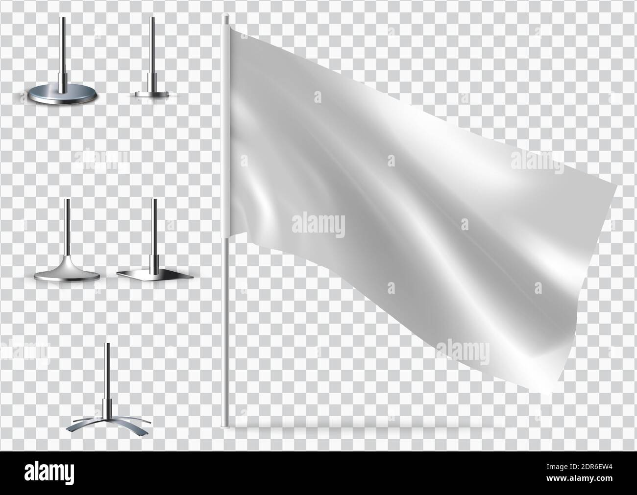 White flag pole Stock Vector Images - Alamy