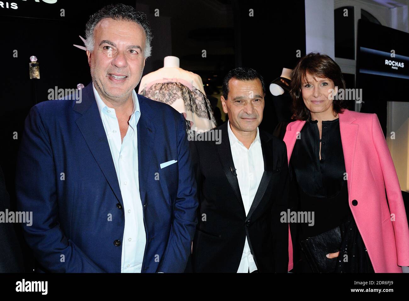 Jean Madar, Philippe Benacin and Carole Rousseau attending the Rochas ...