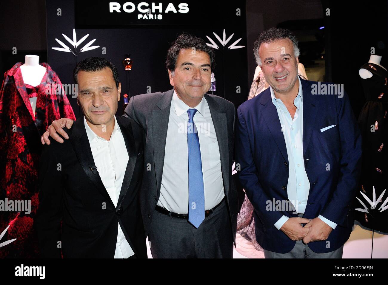 Philippe Benacin, Pierre Lellouche and Jean Madar attending the Rochas ...