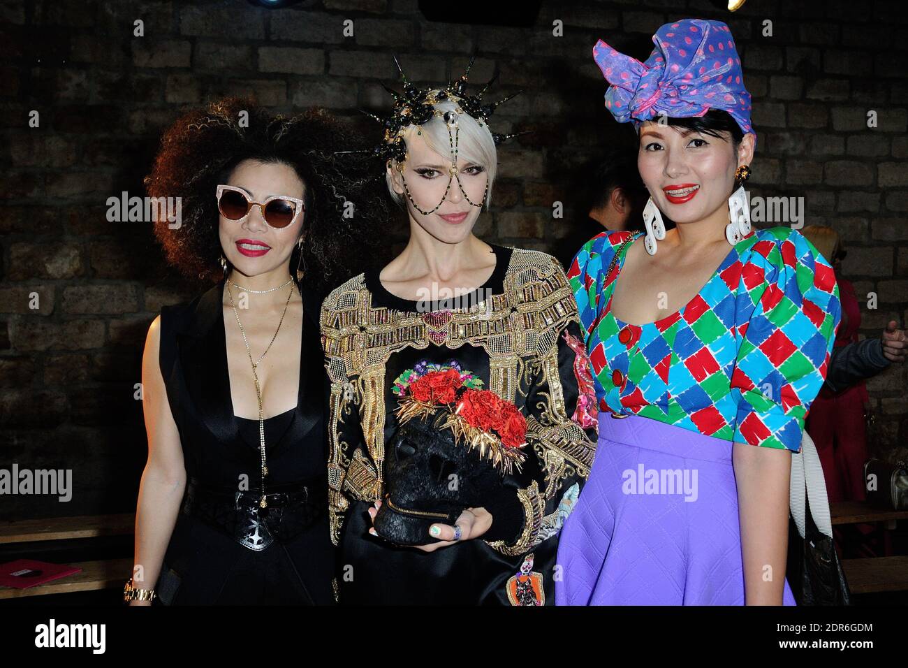 Eva Qing, Aria Crescendo and Eva Lee attending Manish Arora's Spring ...
