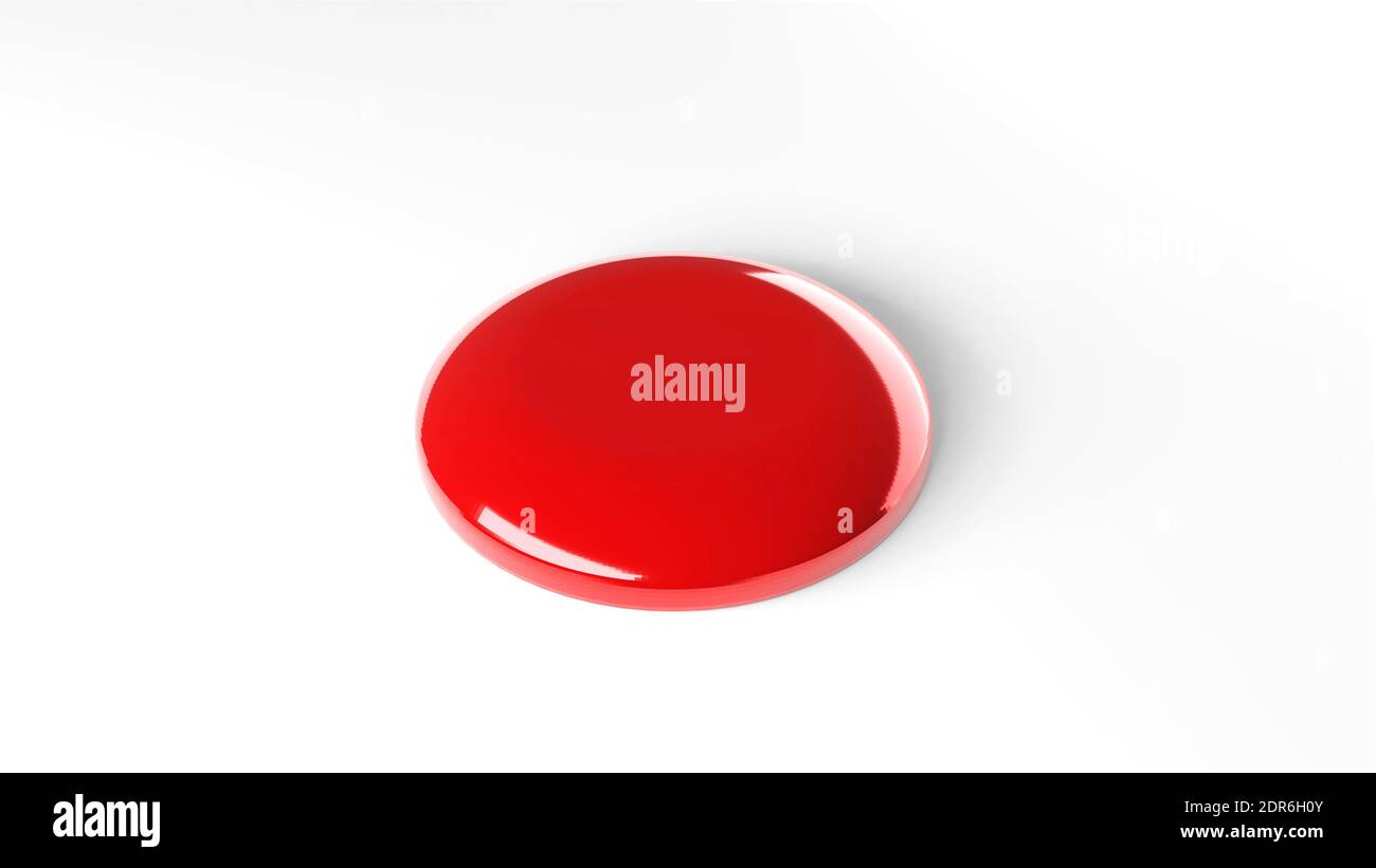 Red button isolate backbround , 3D render Stock Photo - Alamy
