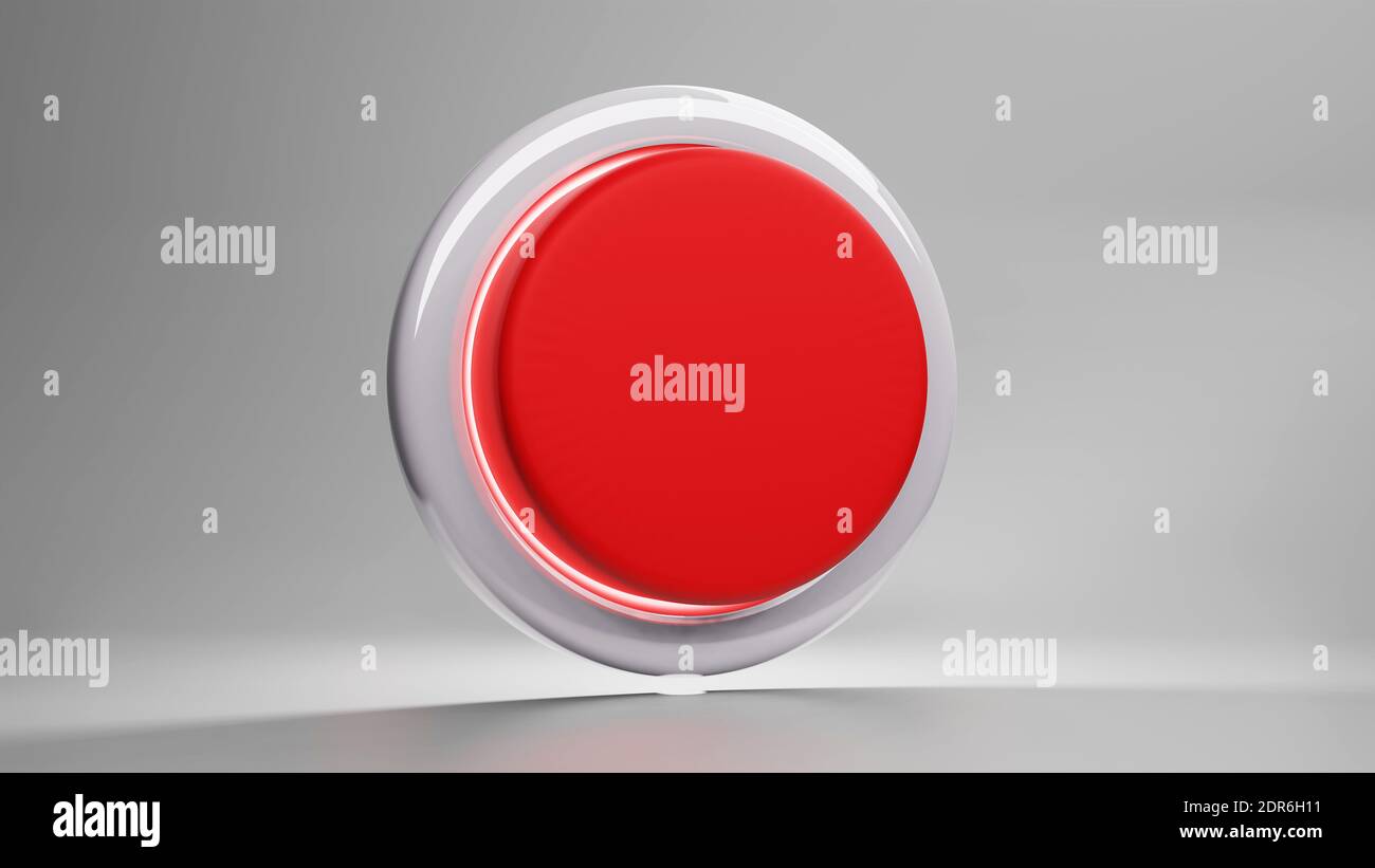Red button isolate backbround , 3D render Stock Photo - Alamy