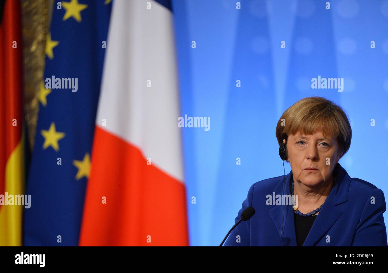 German Chancellor Angela Merkel during a joint press conference with ...