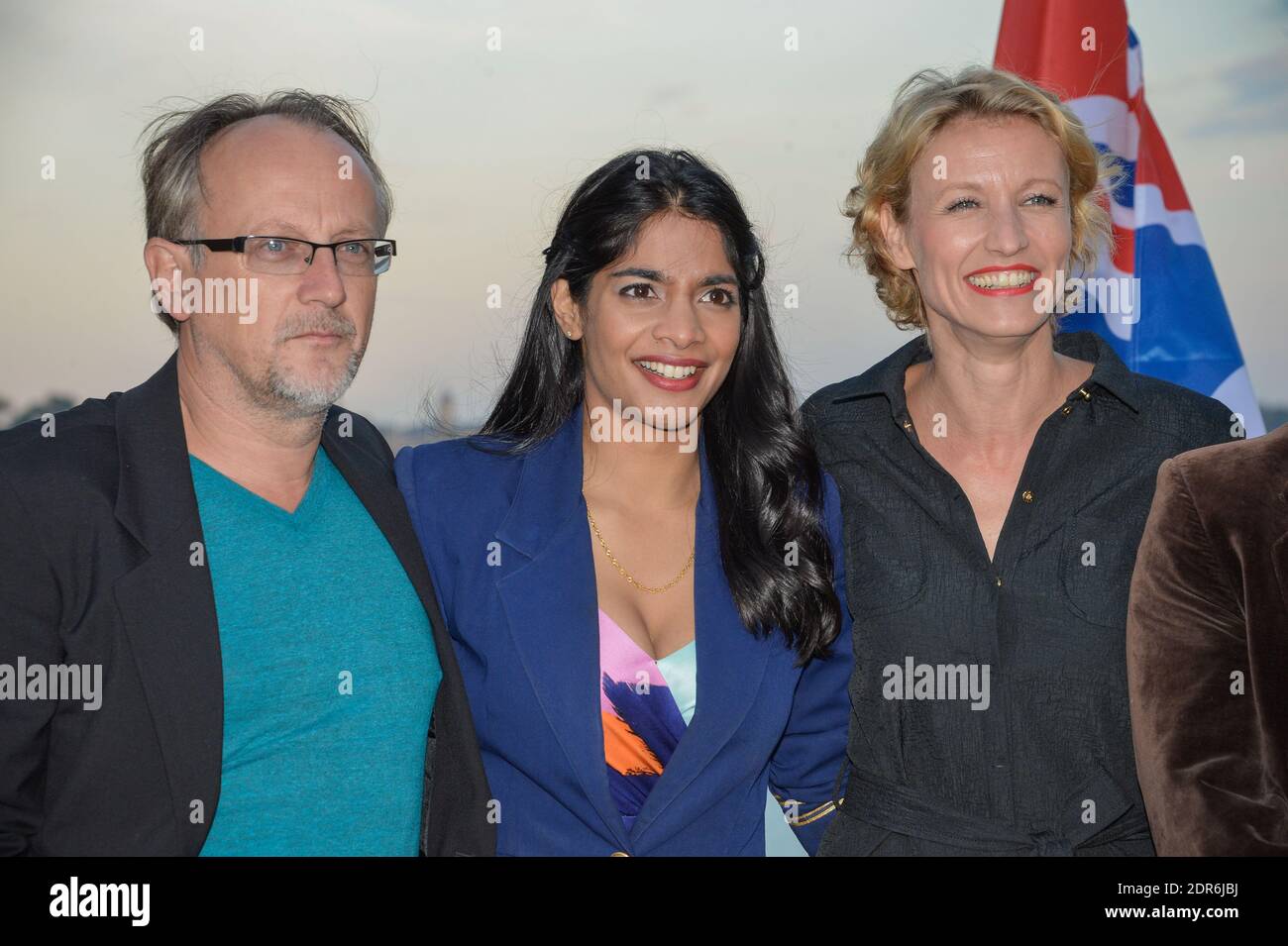 Bertrand Faivre, Amara Karan, Alexandra Lamy pose at a photocall during ...