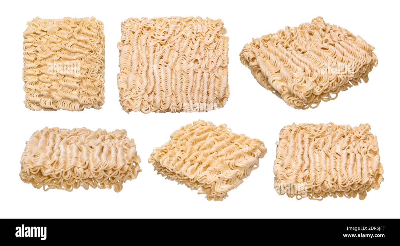 Set of instant noodles isolated on white background Stock Photo - Alamy