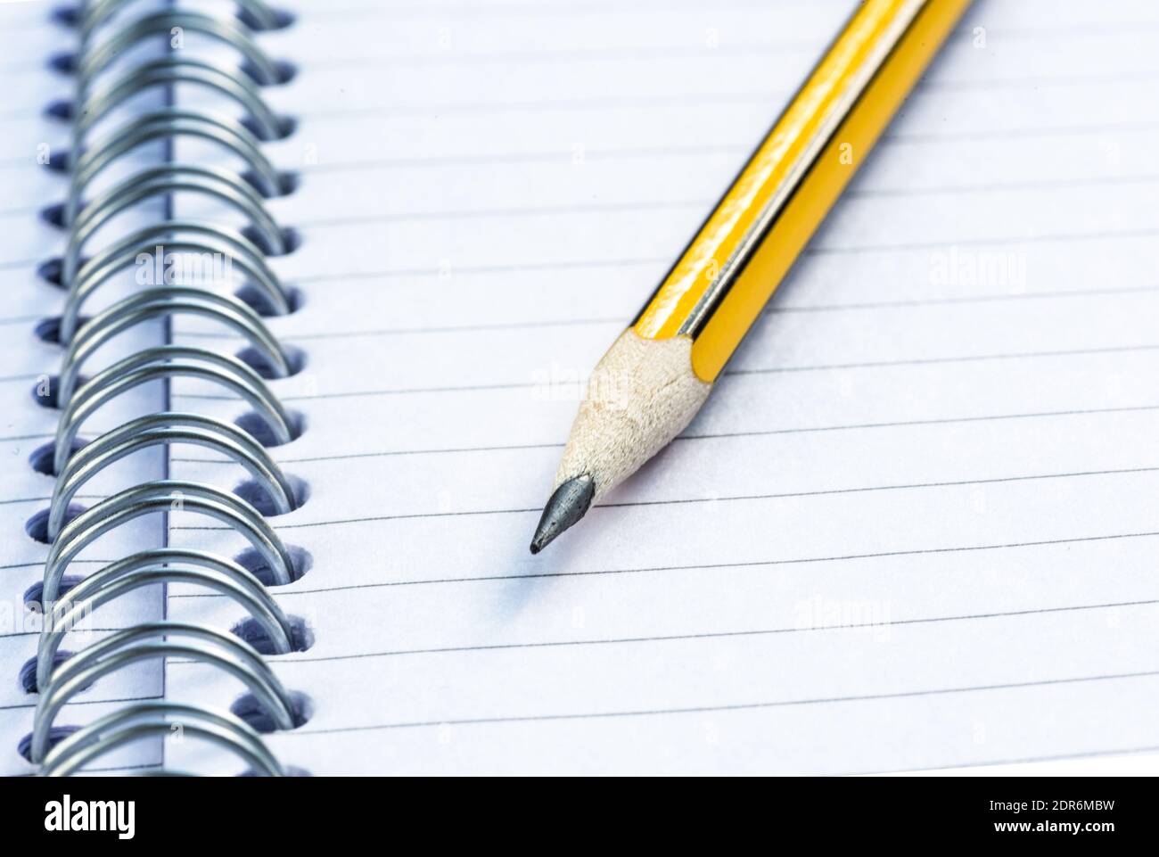 Note and Pencil Stock Photo - Alamy