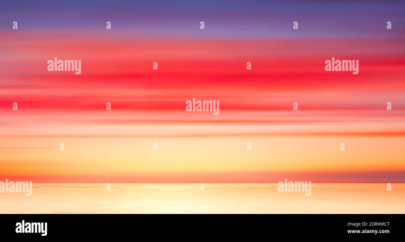 abstract blurred art beautiful sunset sky landscape background with ...