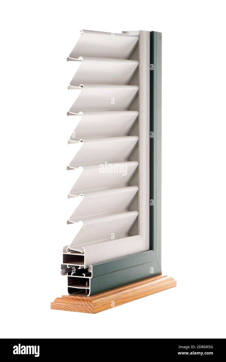 Aluminium window sample isolated on white background Stock Photo - Alamy