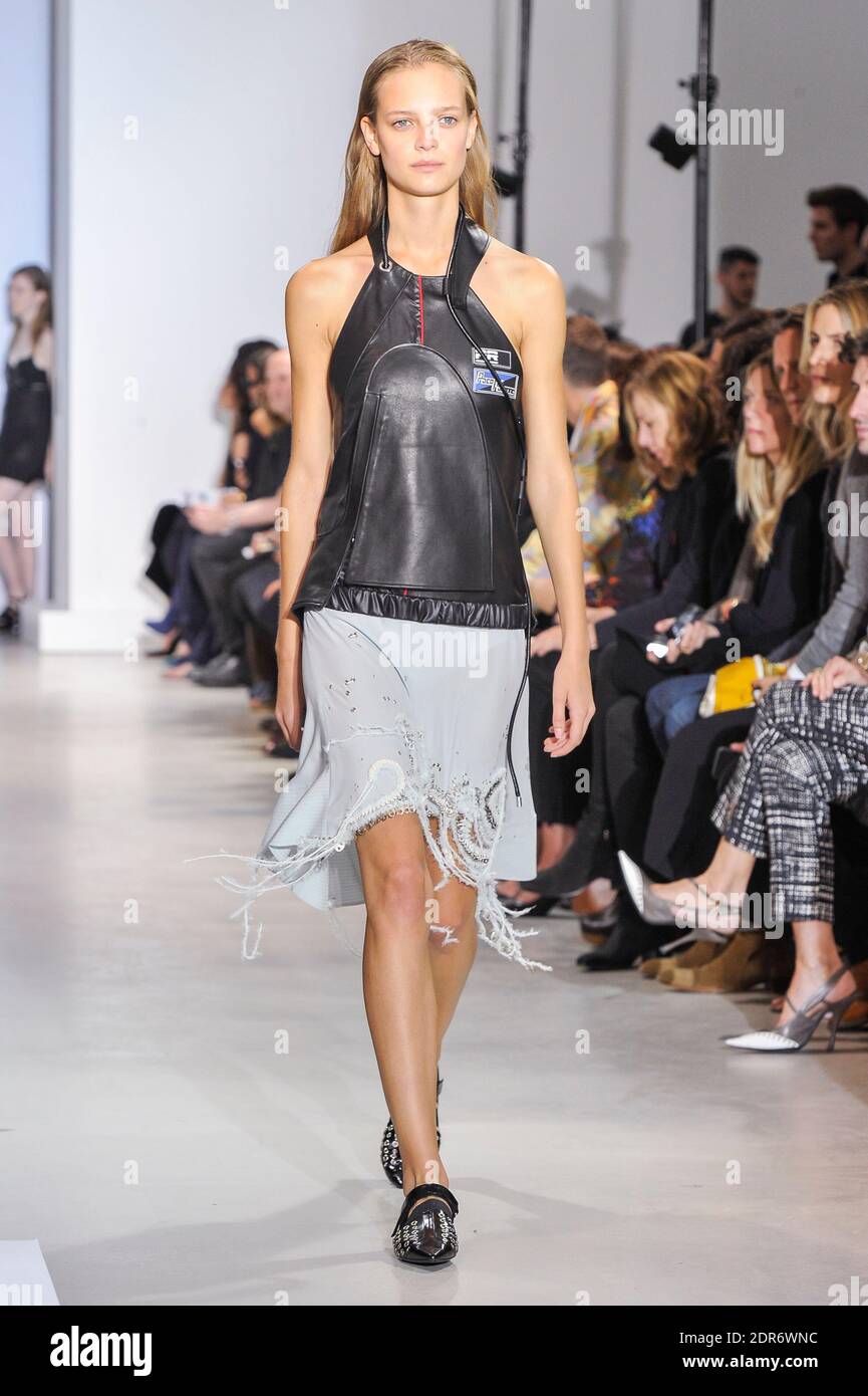 A model walks the runway during the Paco Rabanna Ready to Wear show as ...