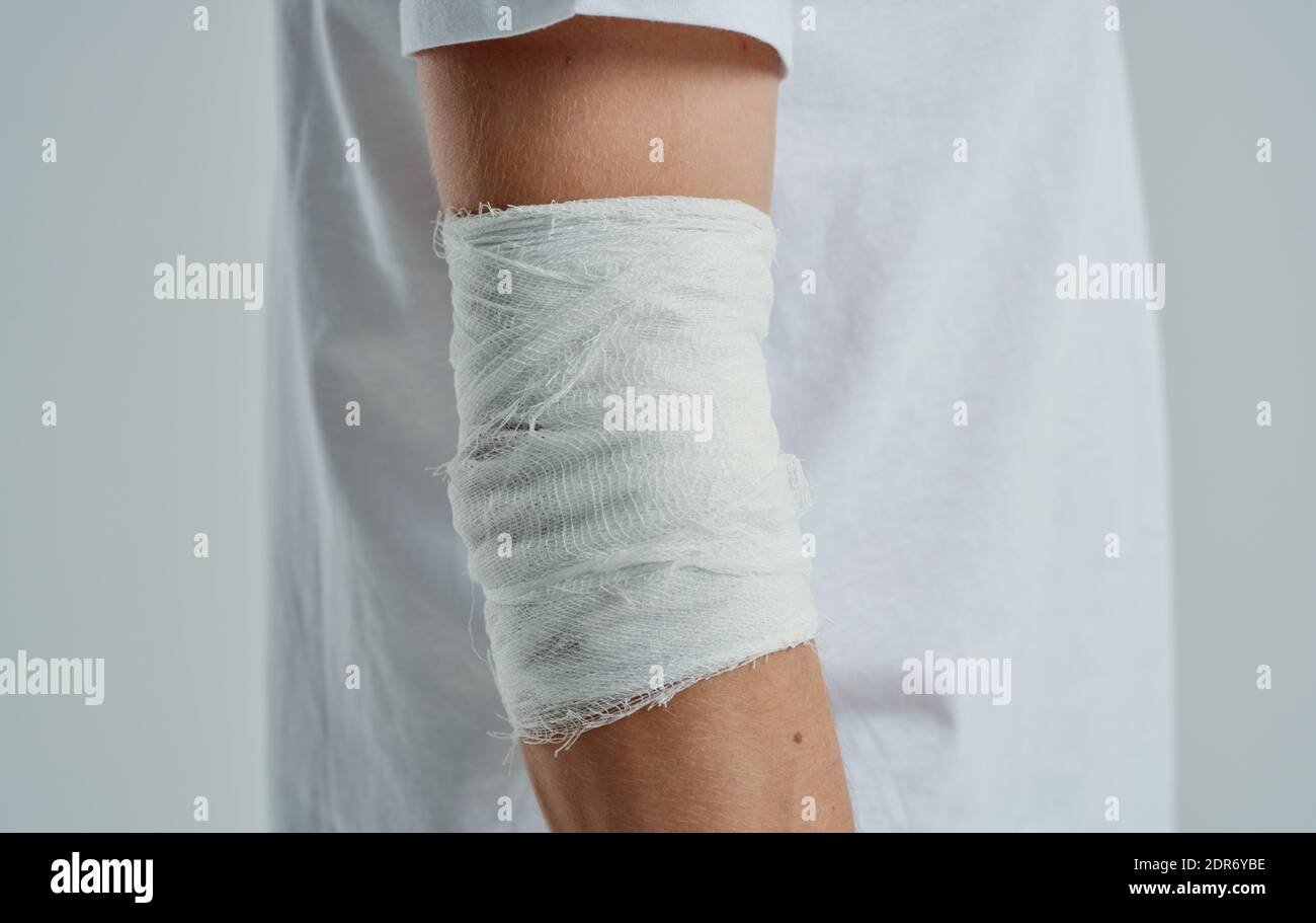 Bandaged elbow hi-res stock photography and images - Alamy