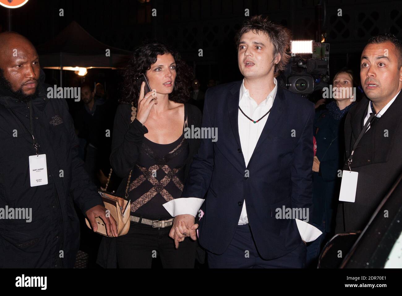Pete Doherty and his girlfriend katia De Vidas attending Saint Laurent ...